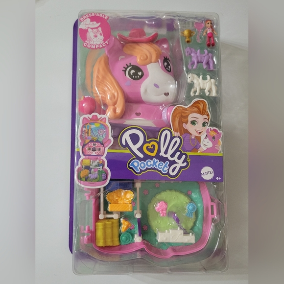 Mattel | Toys | Polly Pocket Pony Rodeo Compact Playset | Poshmark